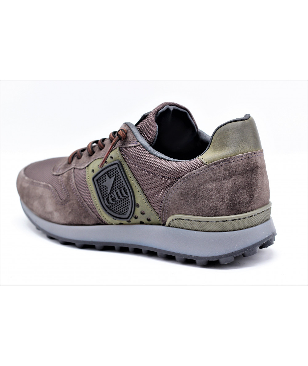 CETTI C1169 TAUPE baskets mode pour hommes avec laçage élastique