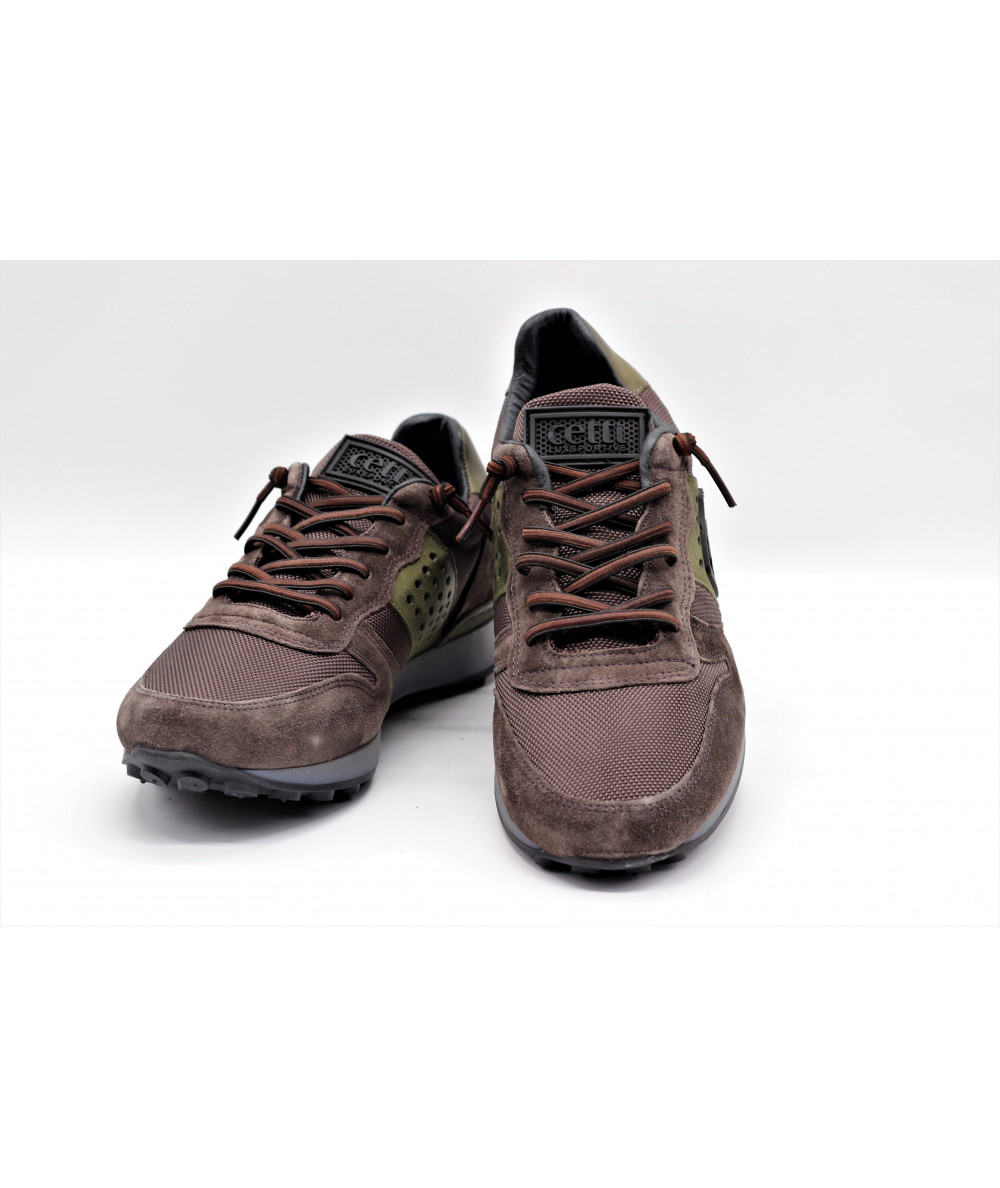 CETTI C1169 TAUPE baskets mode pour hommes avec laçage élastique
