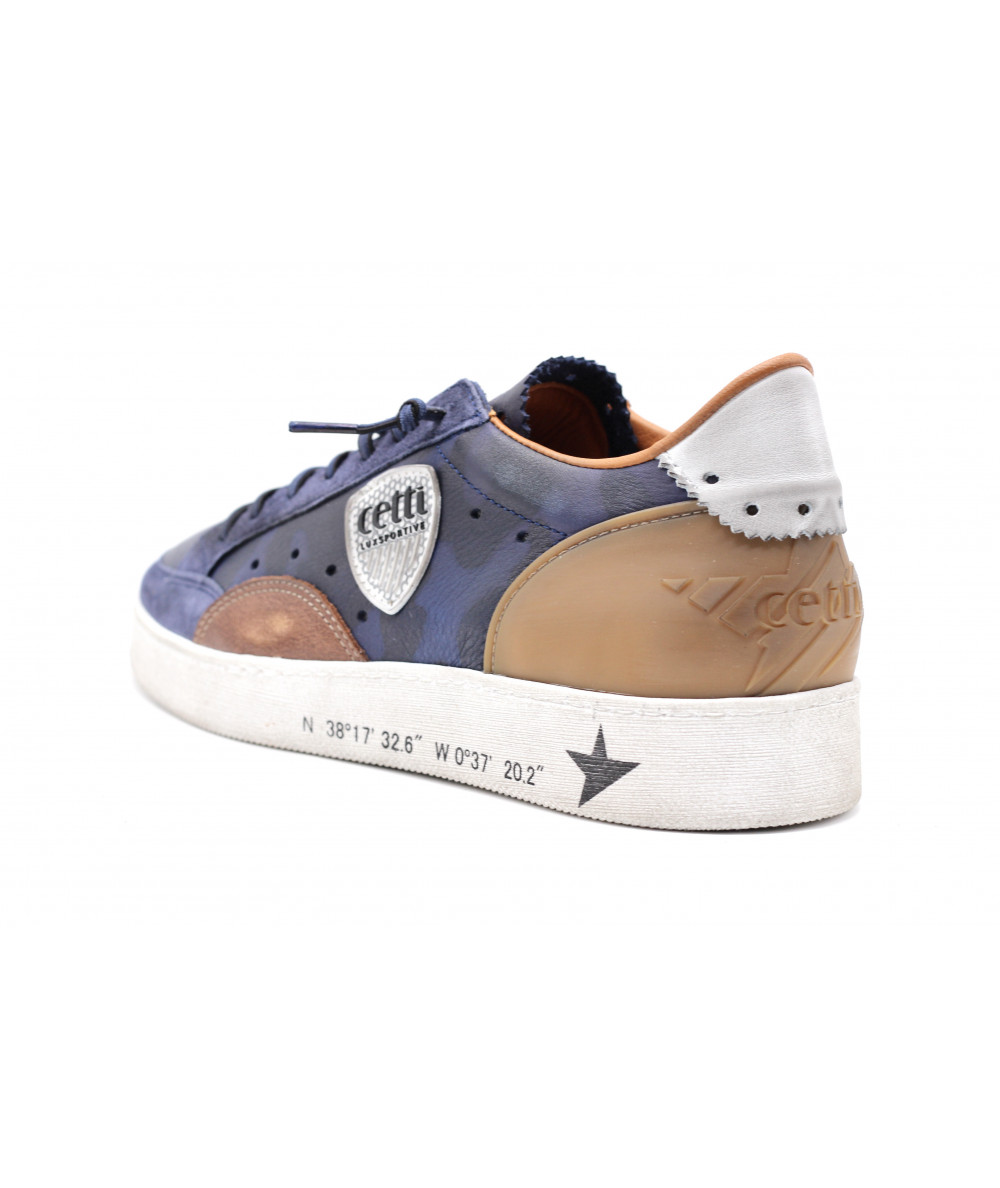 CETTI C1257 DIRTY Baskets Homme Cuir Bleu Marine | L'Empreinte Chaussures