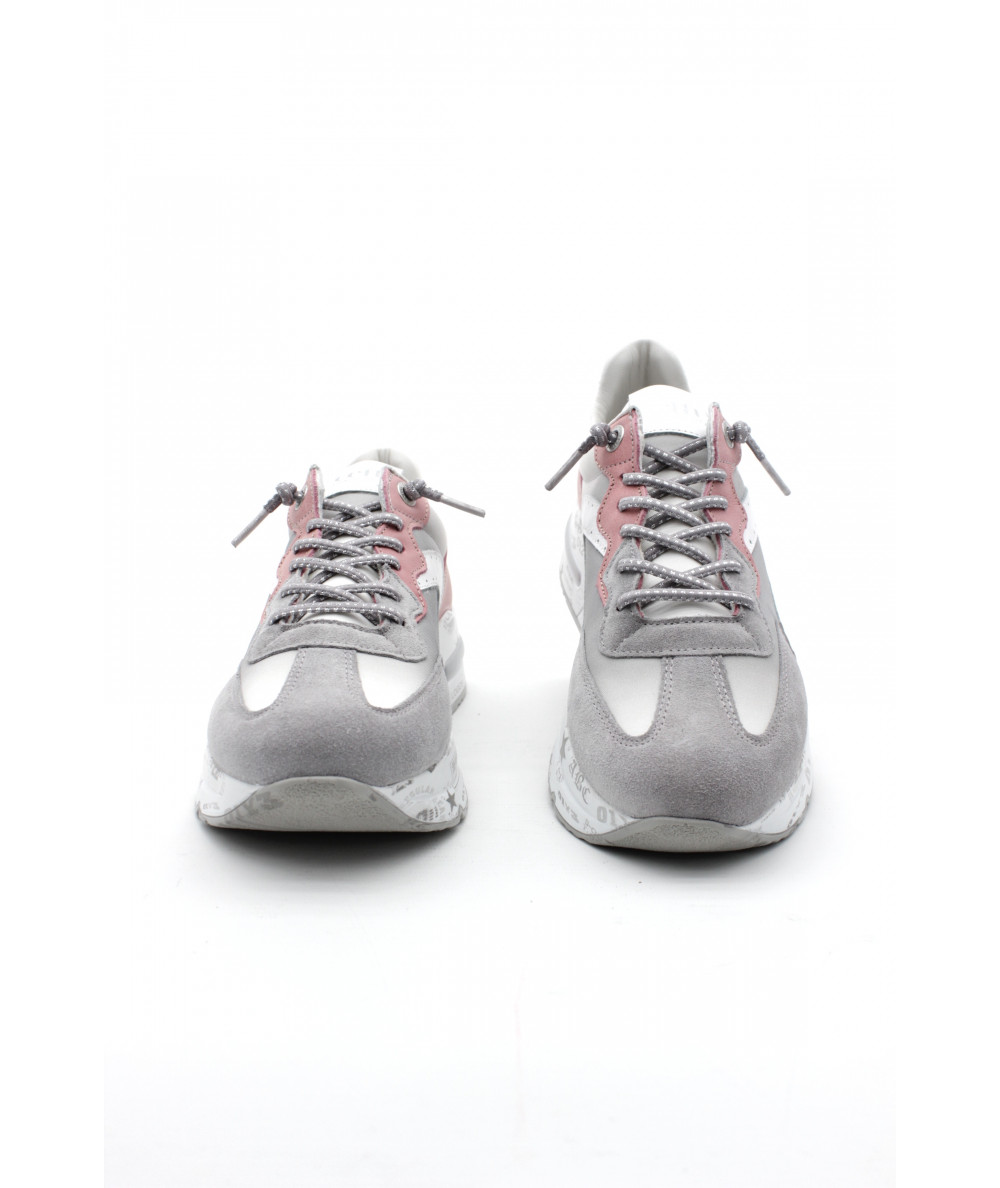 CETTI C1290 Baskets Femmes Cuir Gris Rose Mode | L'Empreinte Chaussures