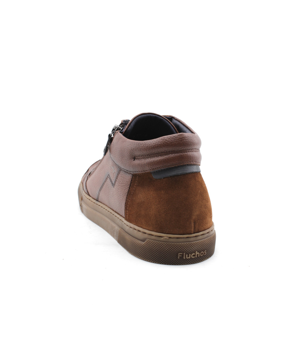 FLUCHOS F1550 NIKO Baskets Montantes Cuir Marron ou Marine | L'Empreinte