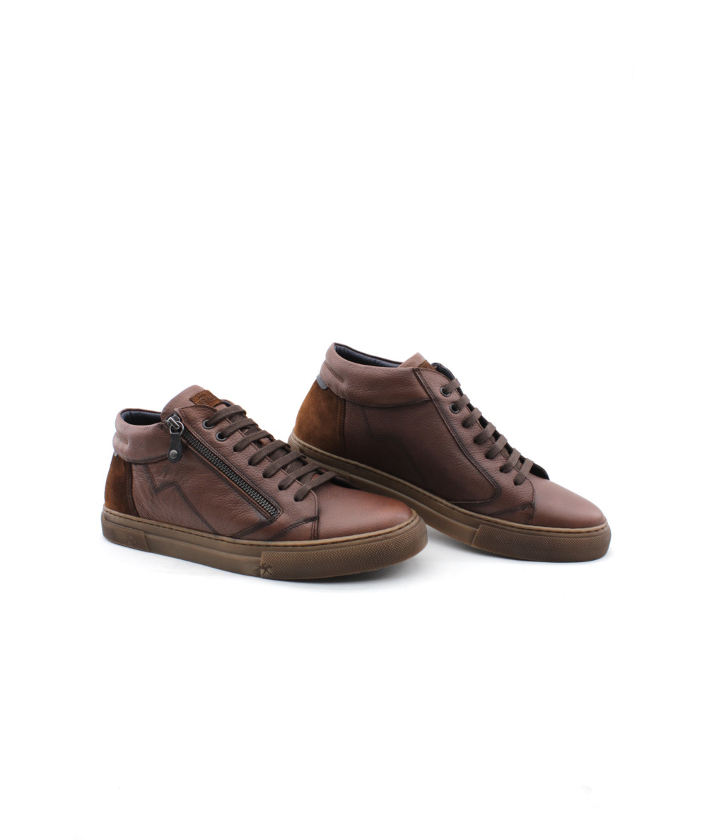 FLUCHOS F1550 NIKO Baskets Montantes Cuir Marron ou Marine | L'Empreinte