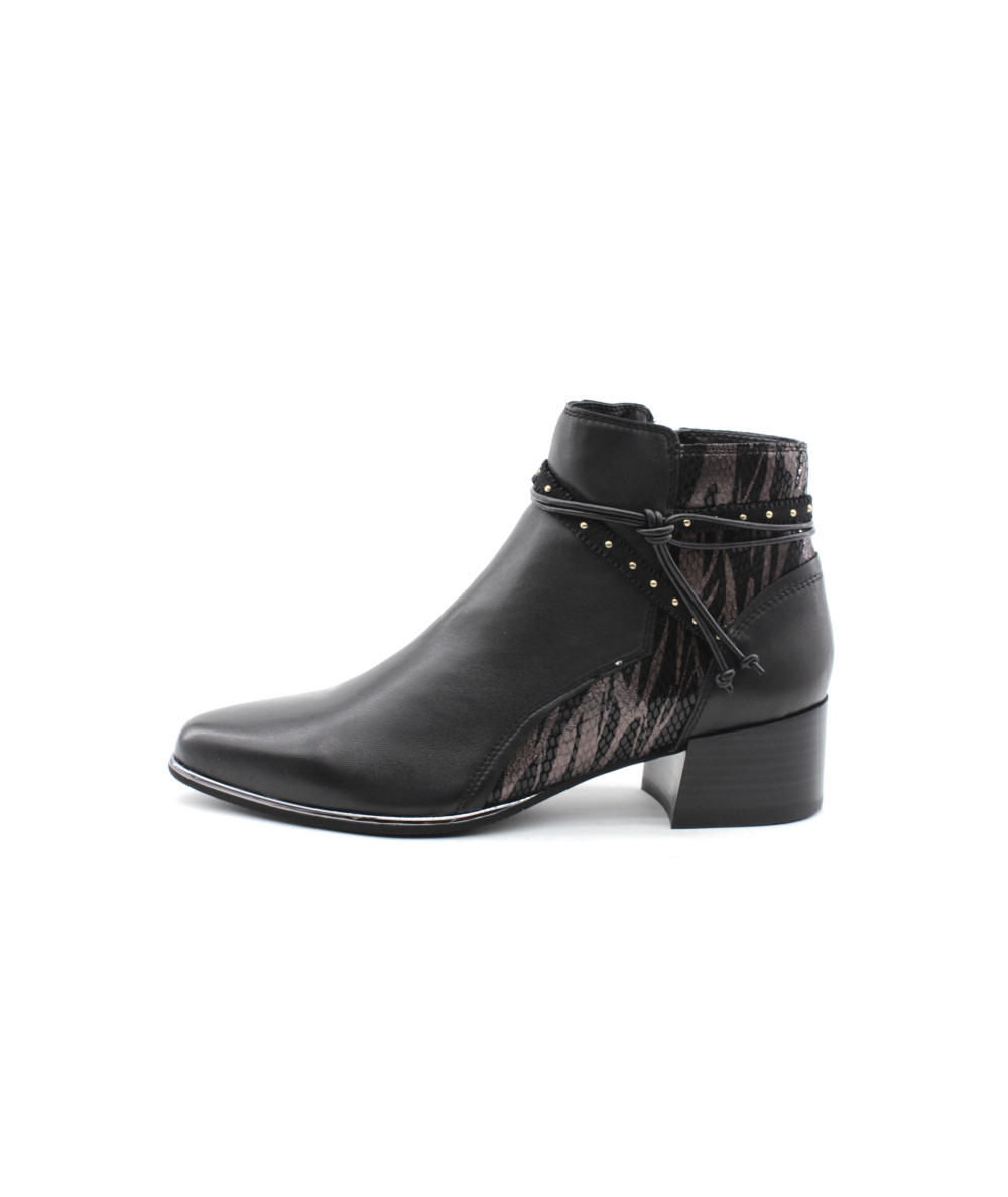 FUGITIVE BANKS Bottines Cuir Noir Élégantes | L'Empreinte Chaussures