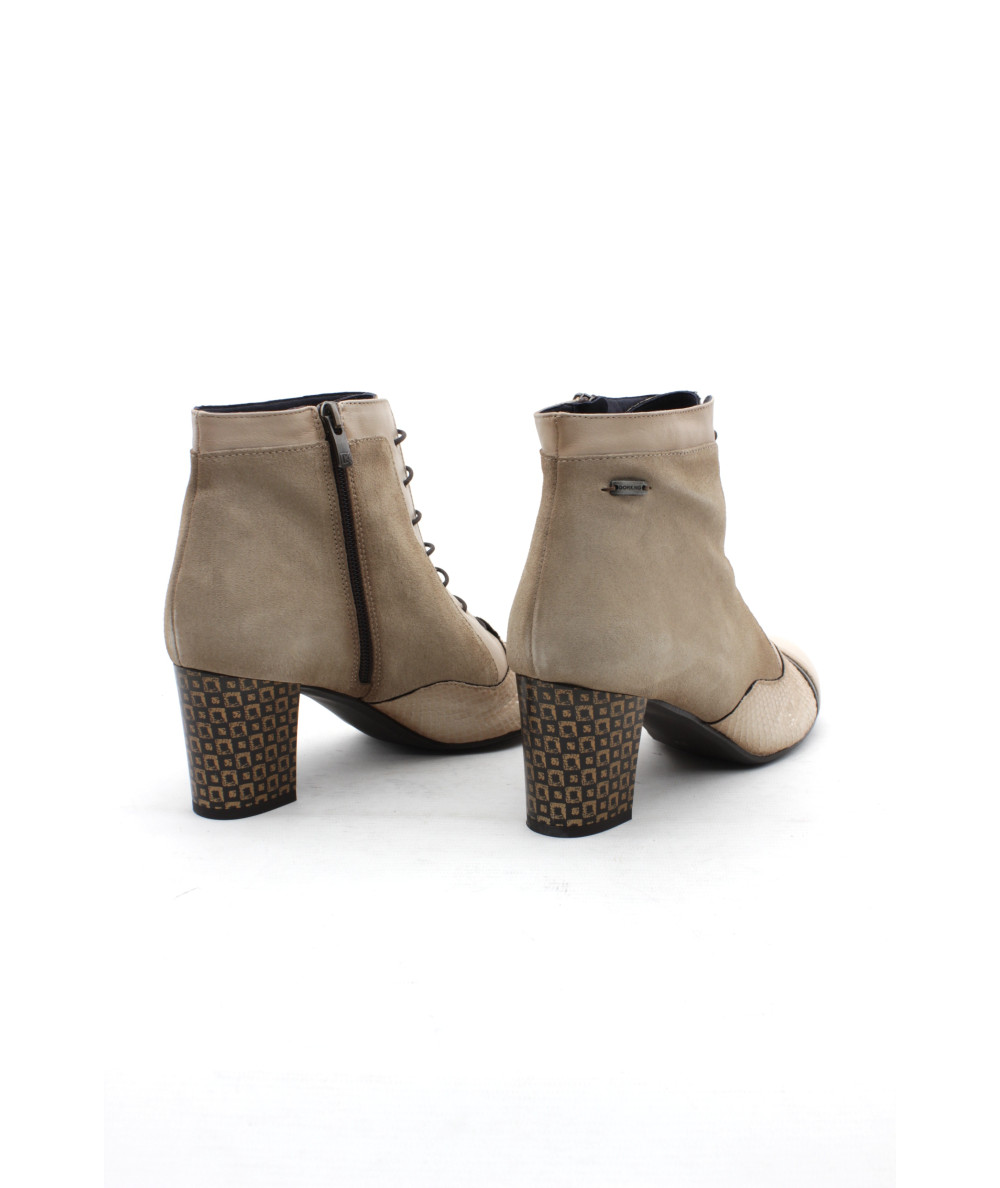 DORKING D8922 RODIN Bottines Cuir Velours Beige | L'Empreinte Chaussures