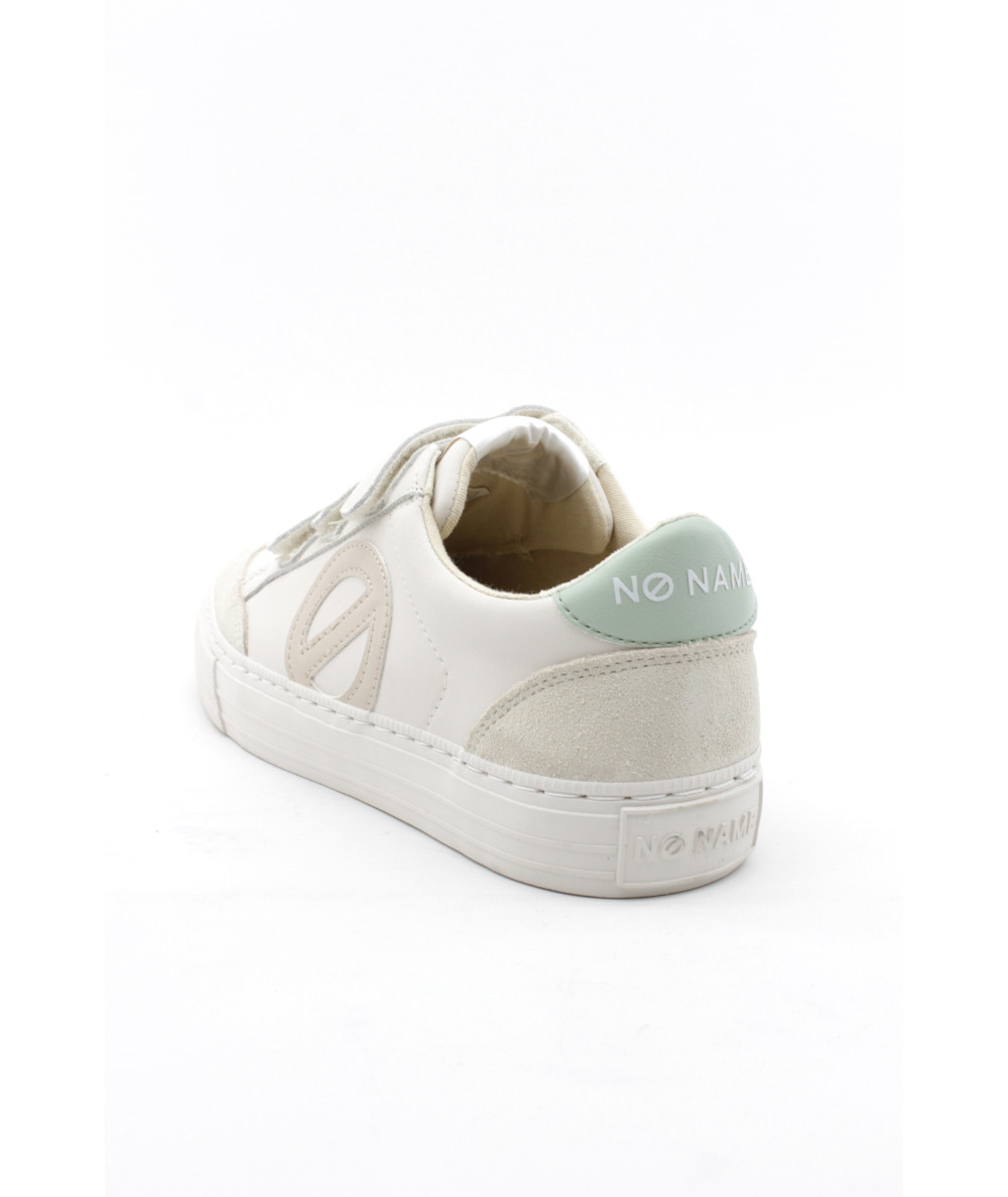 NO NAME STRIKE STRAPS Baskets Velcro Cuir Beige | L'Empreinte Chaussures