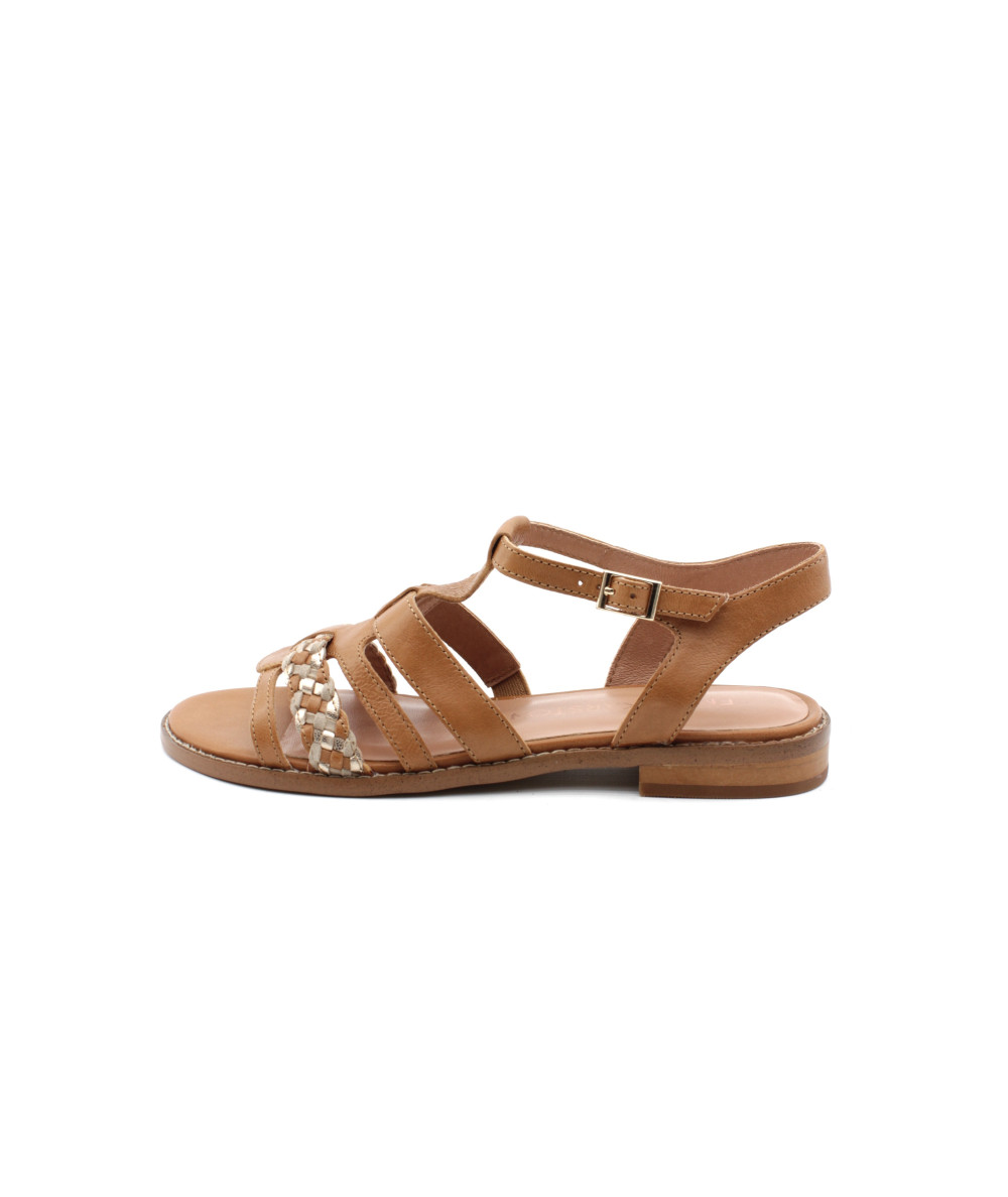 EMILIE KARSTON XARA Sandales Cuir Camel Tendance | L'Empreinte Chaussures
