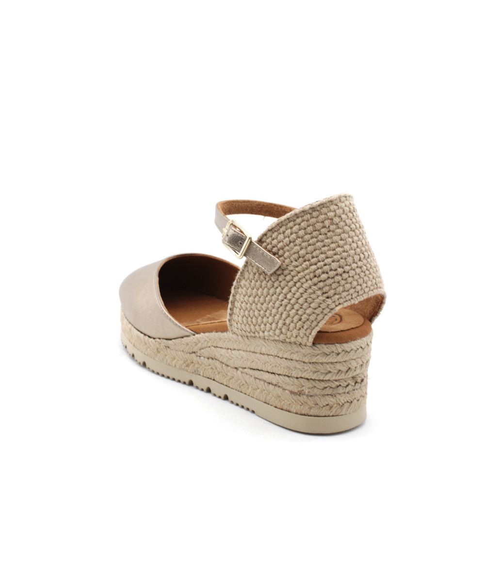 UNISA CISCA MUMM Sandales Espadrilles Cuir Platine | L'Empreinte Chaussures