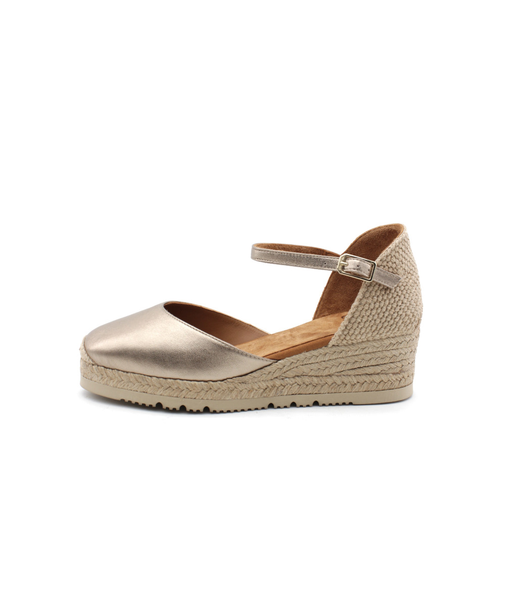 UNISA CISCA MUMM Sandales Espadrilles Cuir Platine | L'Empreinte Chaussures
