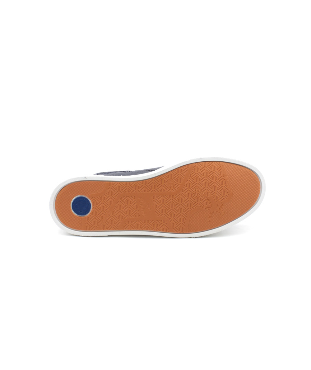 FLUCHOS F1410 NIKO Baskets Cuir Vert Marron Rouge Marine Blanc et Orange