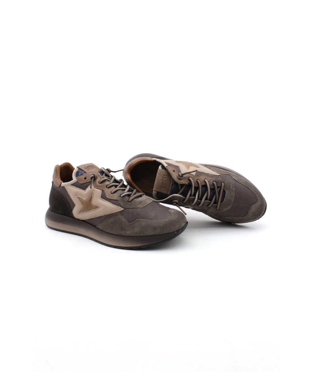 CETTI C1311 ANTE AGED Baskets Hommes Cuir Taupe ou Ocre | L'Empreinte