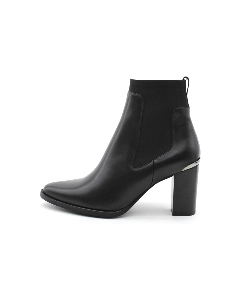 MYMA 6911/00 Bottines à Talon Élégante Cuir Noir | L'Empreinte Chaussures