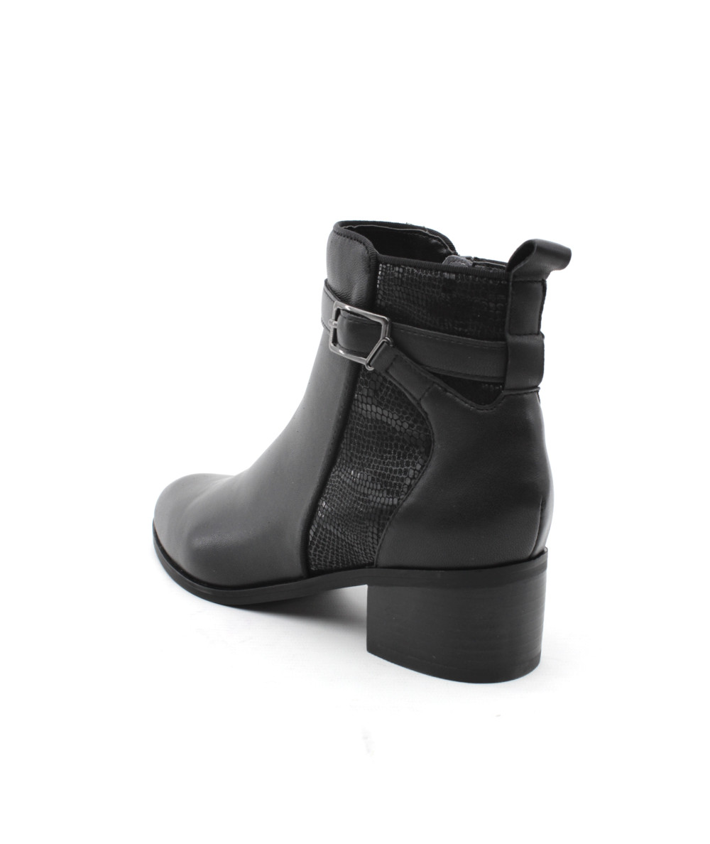 FUGITIVE RAXOU Bottines à Talon Cuir Noir | L'Empreinte Chaussures