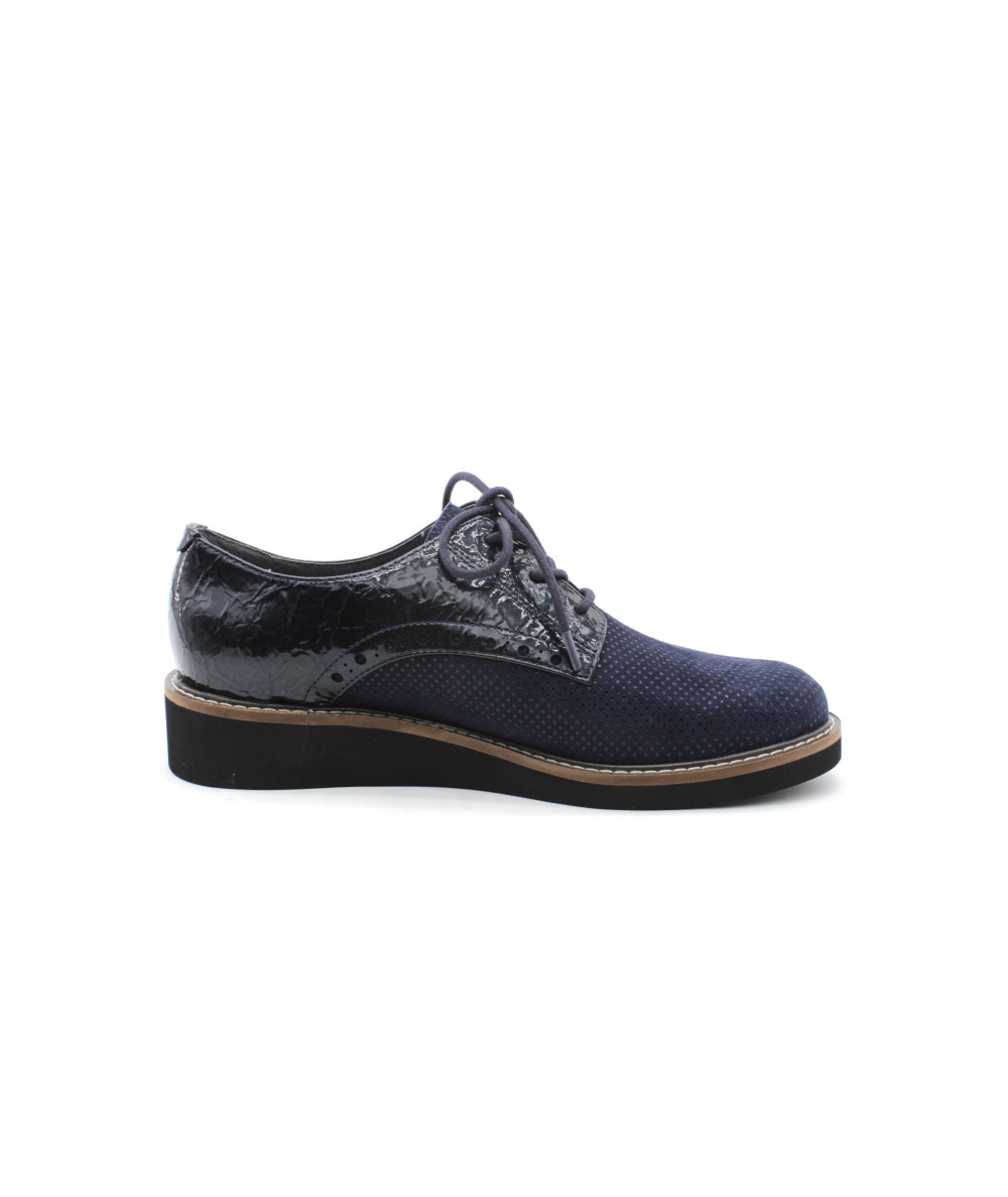 FUGITIVE CHAMOI Derbies Cuir Vernis Noir ou Vernis Marine | L'Empreinte