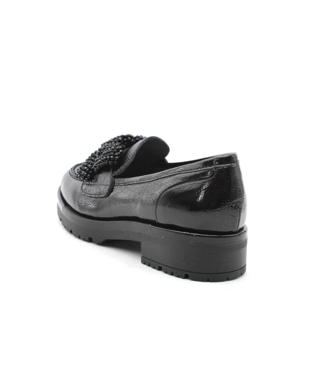 MYMA 6765/00 Mocassins Cuir Vernis Noir Noeud | L'Empreinte Chaussures