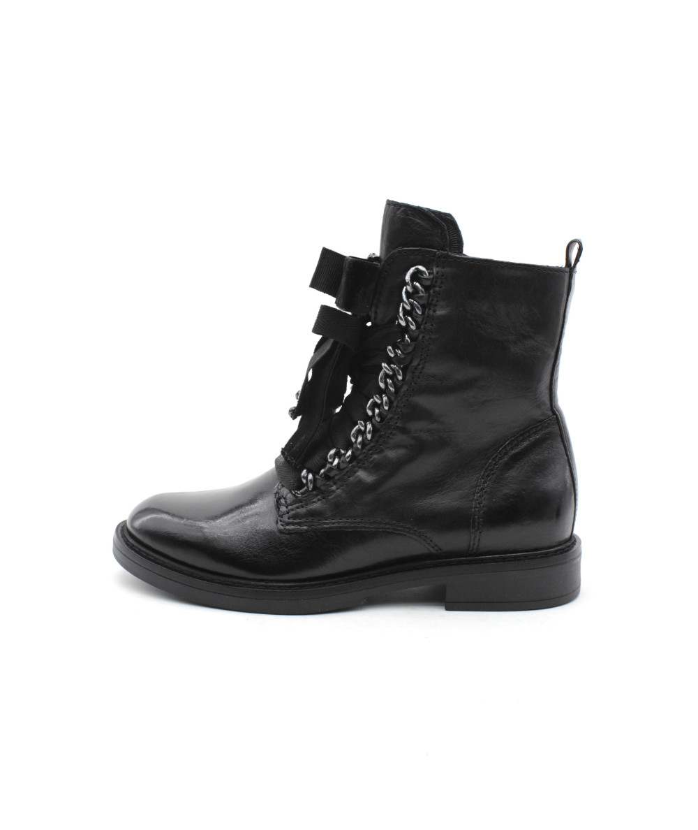 MJUS T81204 Bottines Cuir Noir Noeud Papillon | L'Empreinte Chaussures