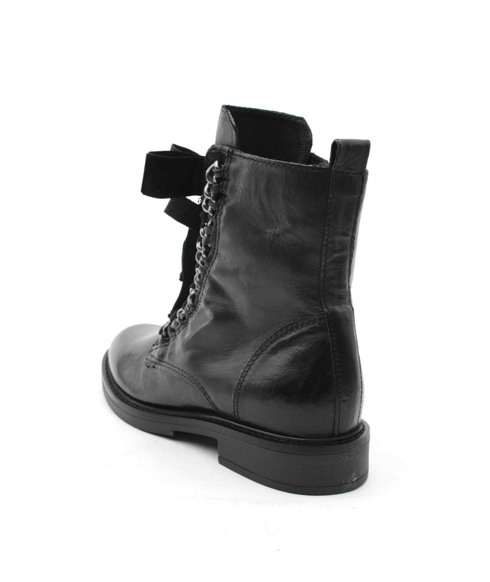 MJUS T81204 Bottines Cuir Noir Noeud Papillon | L'Empreinte Chaussures