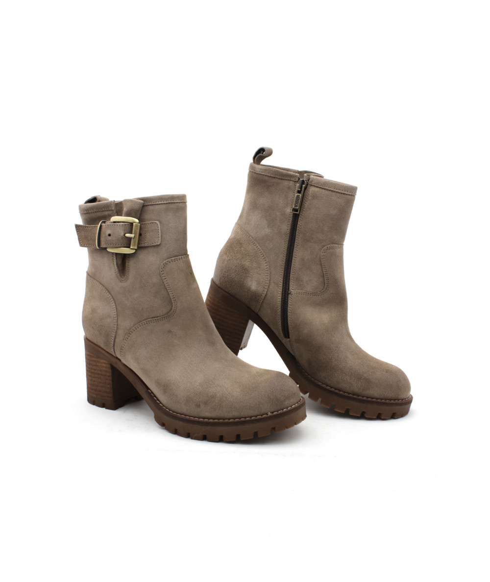 MINKA DESIGN FABIO CRUTE Bottines Cuir Velours Tabac Beige | L'Empreinte