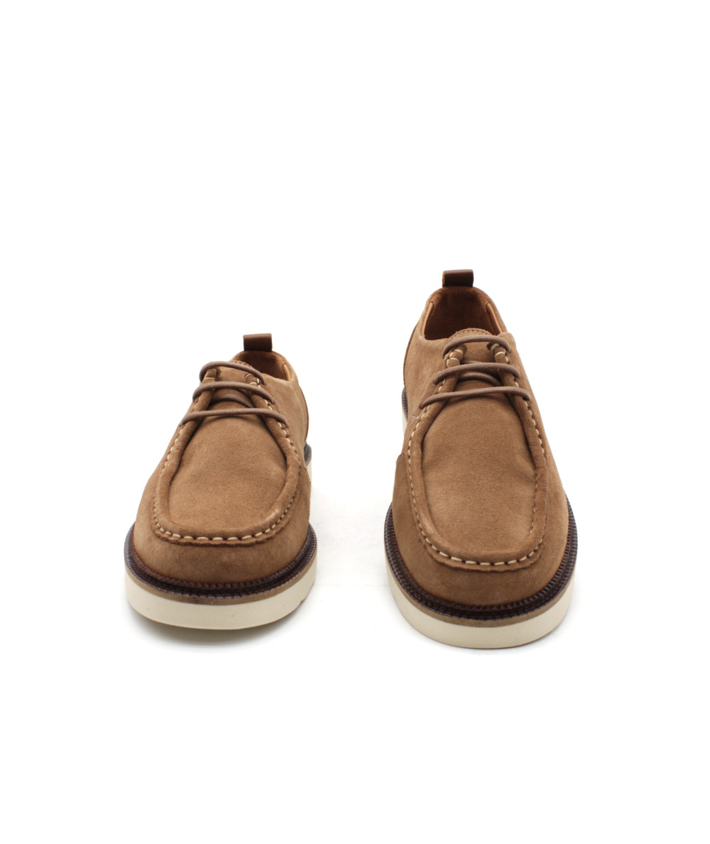SCHMOOVE DOCK DERBY Derbies Hommes Cuir Velours Cognac | L'Empreinte