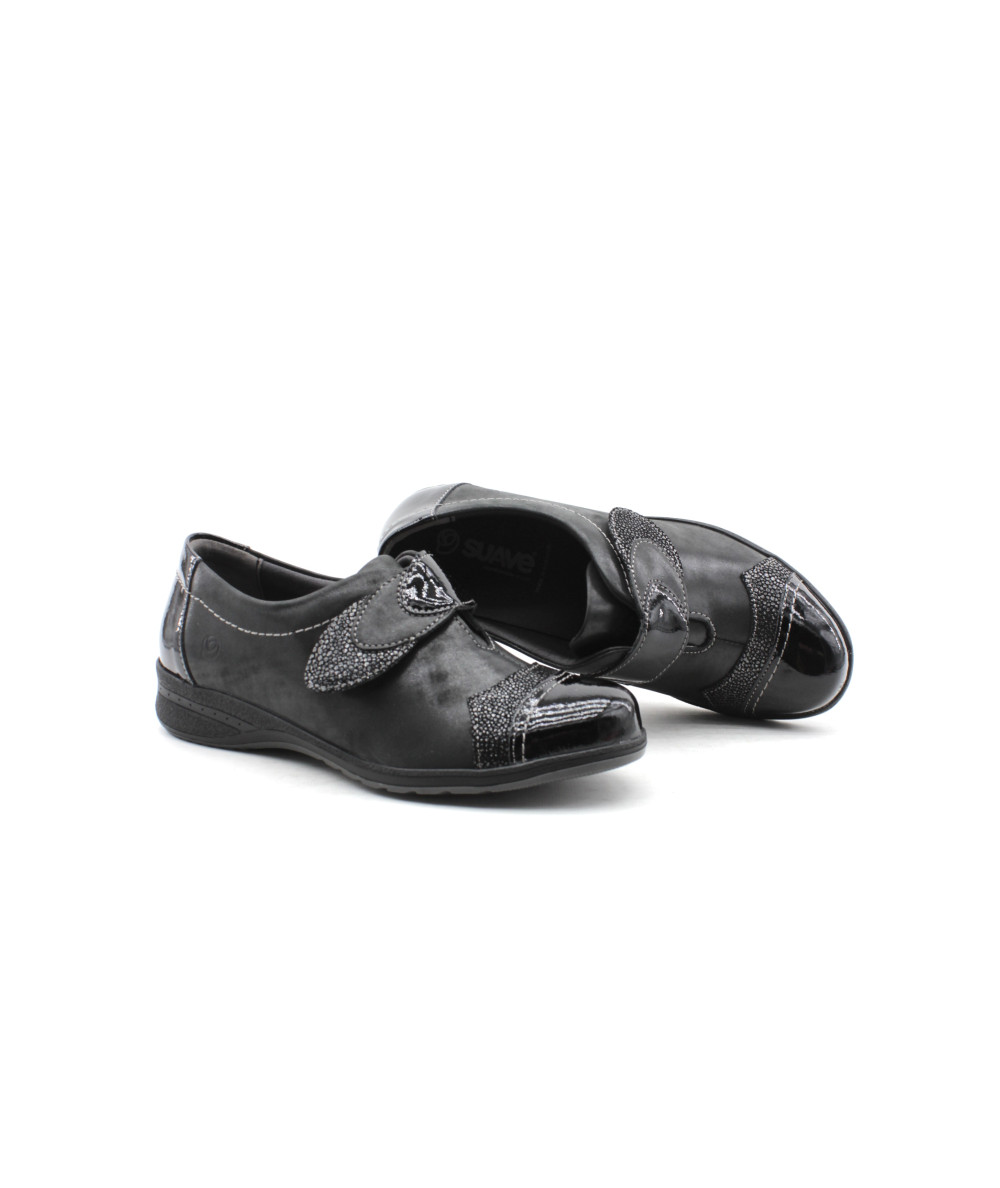 SUAVE DALLAS Emboitants Cuir Noir Confort | L'Empreinte Chaussures