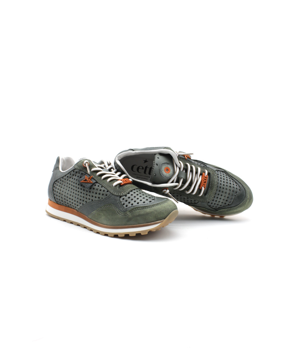 CETTI C848 Baskets Homme Cuir Vert | L'Empreinte Chaussures