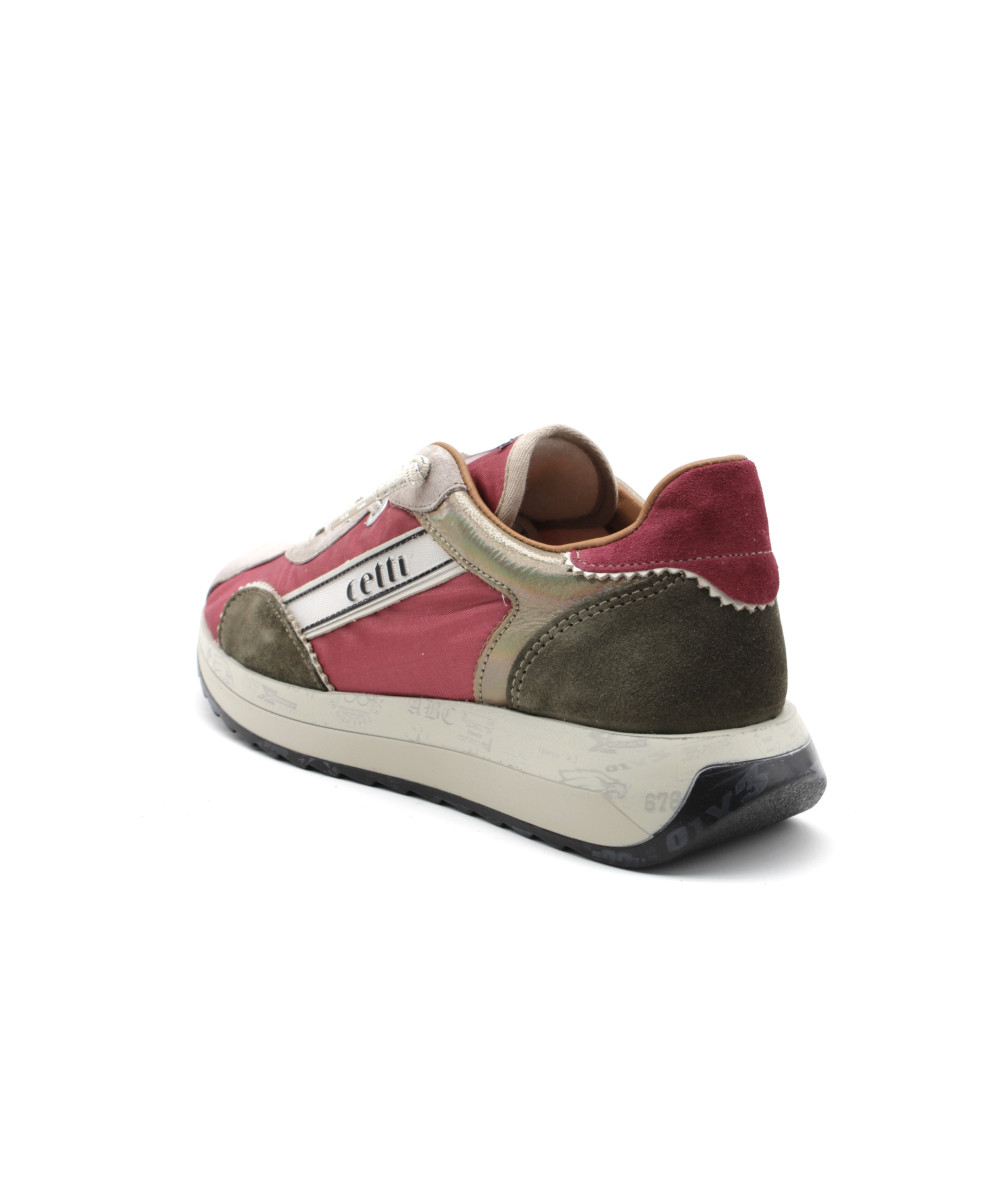 CETTI C1319 ANTE MESH Baskets Cuir Rose ou Taupe | L'Empreinte Chaussures