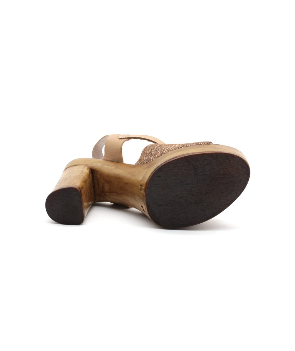 MYMA 7726/00 Sandales Talon Décroché Cuir Camel | L'Empreinte Chaussures