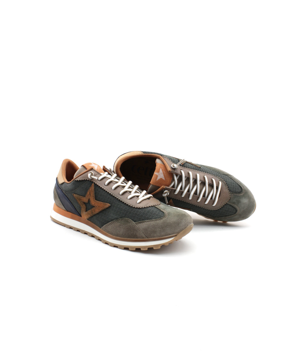 CETTI C1259 Baskets Hommes Cuir Kaki | L'Empreinte Chaussures